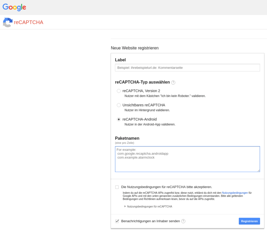 Android - reCaptcha Implementierung - Developer-Blog