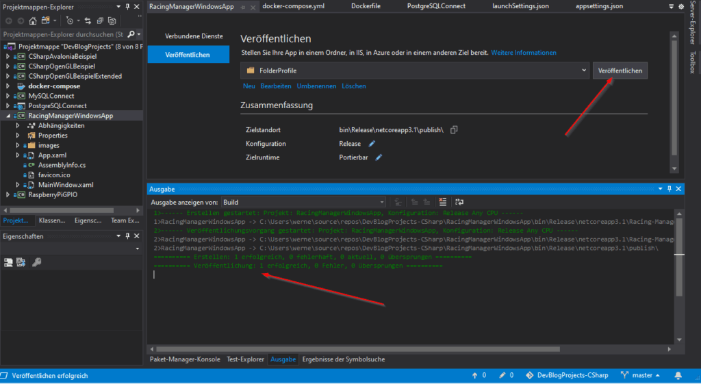 .NET Core Programm veröffentlichen - Developer-Blog