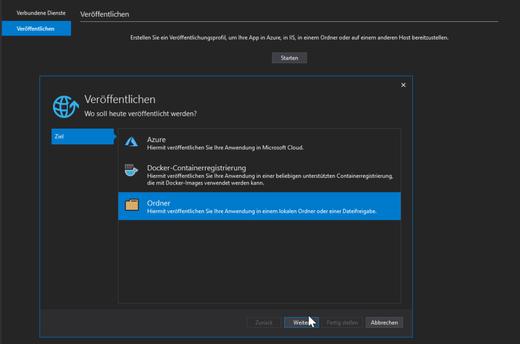 .NET Core Programm veröffentlichen - Developer-Blog
