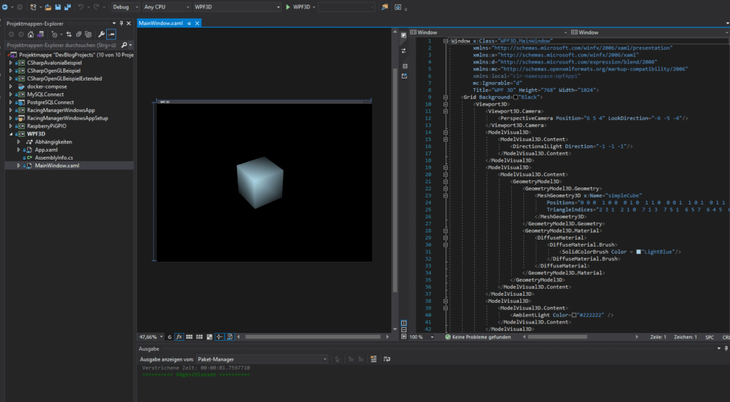 Viewport3d Mit Wpf Und Net 5 Developer Blog 