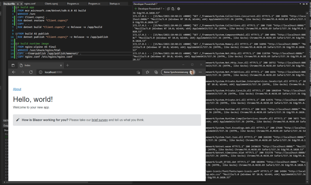 Blazor Web Assembly App Docker Container Developer Blog